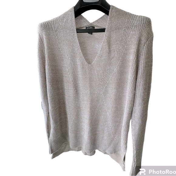 Eddie Bauer | Sweaters | Eddie Bauer Lightweight Knit Soft Vneck Tan ...